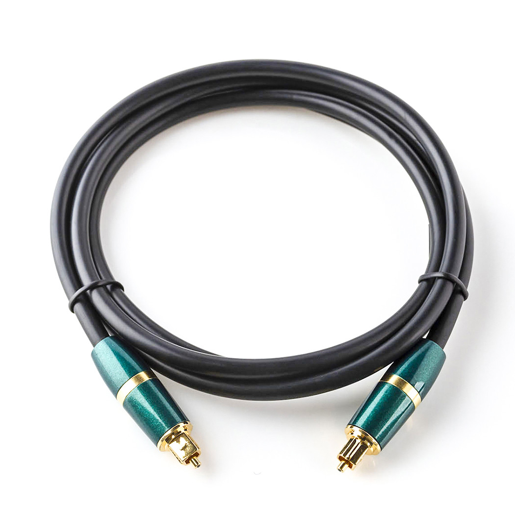 Toslink สายเคเบิลดิจิตอลออปติก PVC ชุบทอง Spdif Connector สำหรับ ...